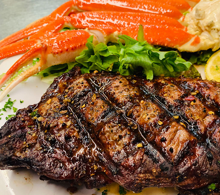 Rib Eye with Crab Legs Platter – Seafood World – Online Order
